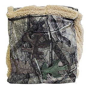 True Timber Camo - Blanket, Camo, Velvet, Luxury Berber Throw, Solid, 50 x 60inches, Machine Washable Reversible Super Soft Camouflage Design Warm and Cozy Camping Home