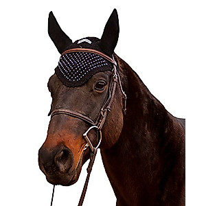 Equine Couture Fly Bonnet - Pony Color - Black, Size - Full