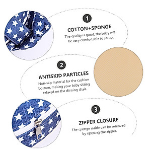 Toddmomy 2 Pcs Height Increasing Seat Cushion Mat Cotton Fabric (Filler: High-Density Sponge) Baby Washable