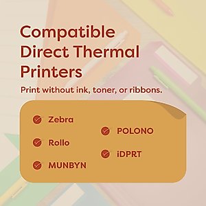 Aegis Adhesives - 4” X 1.5” Direct Thermal Labels for Printing Barcodes, Address, Perforated & Compatible with Rollo, Zebra, & Other Desktop Label Printers (10 Rolls, 900/Roll)