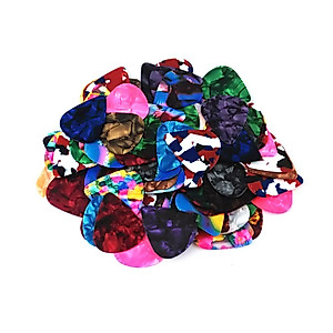 Honbay 100pcs 0.46mm Colorful Guitar Picks for Guitar, Ukulele, Bass