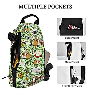 Guinea Pig Sling Bag, Crossbody Sling Backpack Shoulder Chest Bag For Women Men, Travel Hiking Daypack