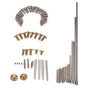 Jiayouy 1 Set Alto Sax Repair Kit Include Sax Inlays Sound Hole Pad Screws Spring Needles Rollers Woodwind Instrument Replacement Accessory