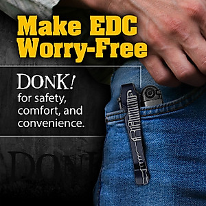 Donk! Pocket Clip for Leatherman Wave, Wave Plus+, Surge & Charge AL, ALX, Ti, XTi - Titanium TC4 - Custom Designs - Quick Release - Extra Carry Options ‘Sparka’