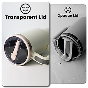 2 Pcs Tumbler Flip Straw Lid Replacement Fit for Stanley Cup 40 oz|Leak-Proof Splash Resistant Tumbler Lids|Reusable Tumbler Cover for Stanley Quencher（Black）