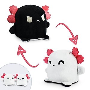 TeeTurtle - Plushmates - Magnetic Reversible Plushies that hold hands when happy - Ghost - Huggable and Soft Sensory Fidget Toy Stuffed Animals That Show Your Mood - Perfect for Halloween!