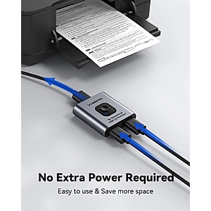 USB Switch 3.0 KVM Switch,Bi-Directional USB Switch Selector 2 in 1 Out/1 in 2 Out, Viagkiki USB Switcher 2 Computers Share 1 USB Devices for PCs Mouse Keyboard Printer Scanner (with 2 USB 3.0 Cables)