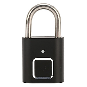 Smart Keyless Fingerprint Padlock, Biometric Fingerprint Padlock Prevent Theft Dustproof Rechargeable for Fence for Gym for Bicycle