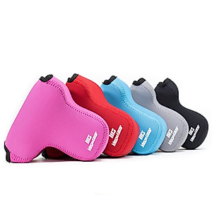 MegaGear MG581 Ultra Light Neoprene Camera Case compatible with Fujifilm X-T30 MII, X-T30, X-T20 (16-50mm / 18-55mm Lenses), X-T10 - Gray, PU Leather,Grey