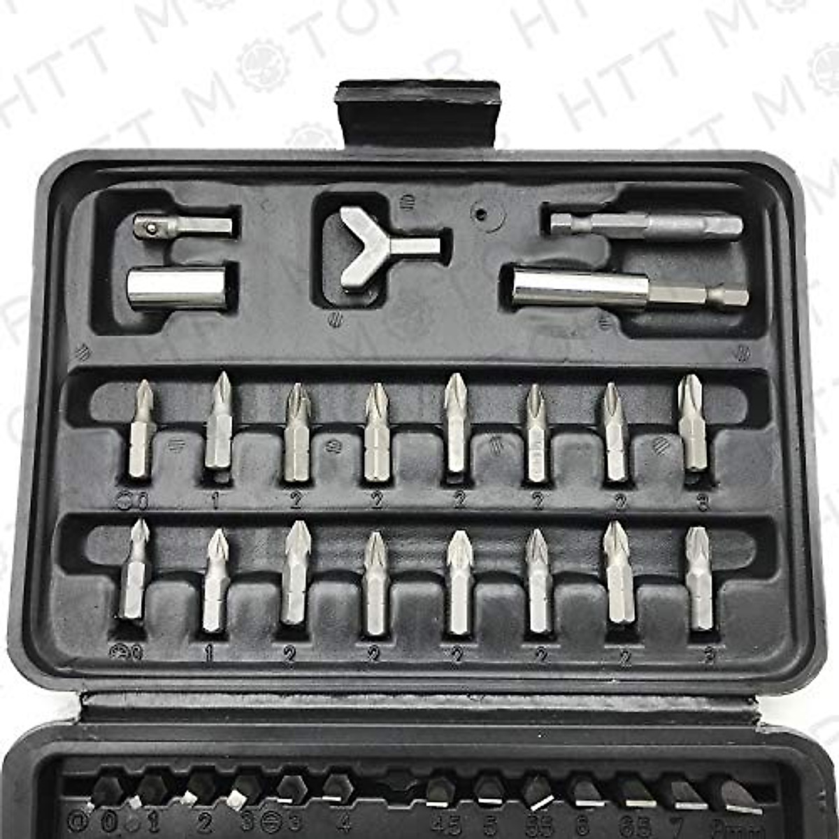 HTTMT 100 - Pcs 1/4 Torx Hex Torq Security Bit Set Tamper Proof Case Screwdriver