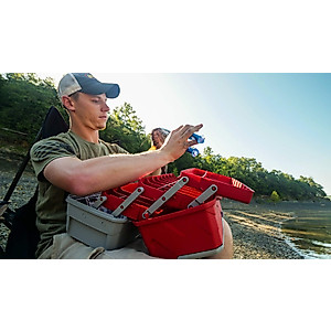 Flambeau Outdoors 6383TB 3-Tray - Classic Tray Tackle Box - Red/Gray