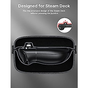 JSAUX Carrying Case Compatible with Steam Deck, Protective Hard Shell Carry Case Built-in Charger & Docking Station Storage(Upgrade), Portable Travel Case for Steam Deck Console & Accessories - BG0106