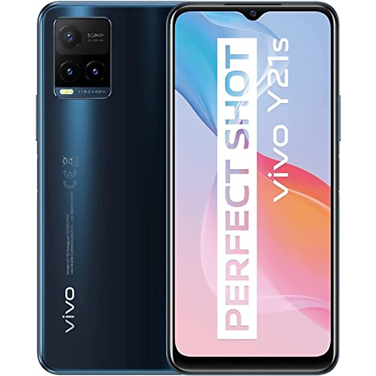 vivo Y20s, 4+128GB, 6.51 Inch HD+ Display, Side Fingerprint and Face Wake, 5000mAh Battery, AI Triple Macro Camera, Sim Free Smartphone, Dual Sim International Model (Obsidian Black)