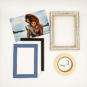 22x28 Mat Bevel Cut for 18x24 Photos - Acid Free Brittany Blue Precut Matboard With Backing Board and Crystal Clear, Self Seal Photo Mat Bag - For Pictures, Photos, Framing - 4-ply Thickness