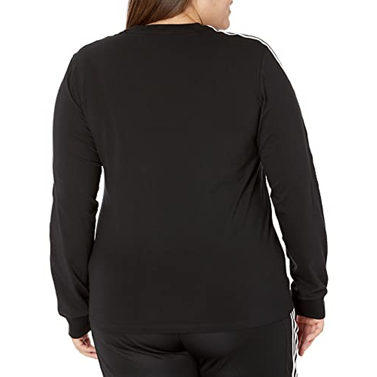 adidas Originals,womens,3-Stripes Long Sleeve,Black,X-Small