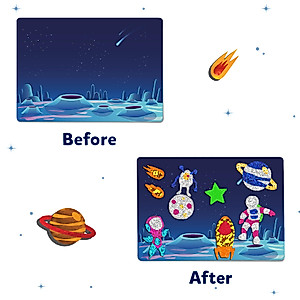 Skillmatics Art & Craft Activity - Foil Fun Space, No Mess Art for Kids, Craft Kits & Supplies, DIY Creative Activity, Gifts for Boys & Girls Ages 4, 5, 6, 7, 8, 9, Travel Toys