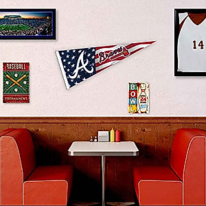 WinCraft Braves Nation USA Stars and Stripes Pennant Full Size Pennant Flag