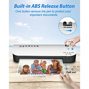 Merece Laminator - 4 in 1 A4 Thermal Laminator Machine, Personal Laminator for Home Use School Teachers Office Card Classroom, 9 Inches Small Hot Cold Lamination Machine with 30 Laminating Pouches