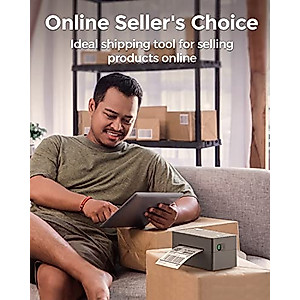 paperang - Bluetooth & USB Thermal Printer for Shipping Label (4 x 6 in), 203 DPI Portable Sticker Maker, Wireless Printing from iOS & Android Phone via App, Connect Mac & Windows OS with USB