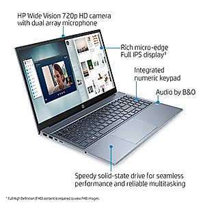 2022 Flagship HP Pavilion 15.6" FHD 1080P IPS Laptop, 8-Core AMD Ryzen 7-5700U (Upto 4.3GHz, Beat i7-1180G7), 64GB RAM, 1TB SSD, Webcam, WiFi 6, Long Hour Battery, Audio B&O, Win11+Accessory