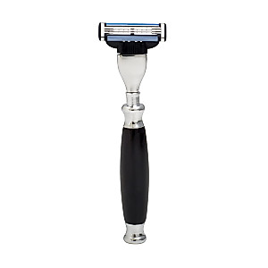 Union Razors SS3 Black Three Piece Shave Kit with Razor, Shaving Brush and Stand.