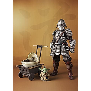 TAMASHII NATIONS - Star Wars: The Mandalorian - Ronin Mandalorian & Grougu (Beskar Armor), Bandai Spirits MEISHO Movie Realization Action Figure