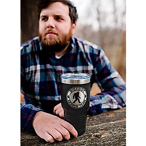 Bigfoot Search Team Tumbler Gifts for Outdoorsmen Sasquatch Coffee Travel Mug - Stainless Steel Cup 30 oz