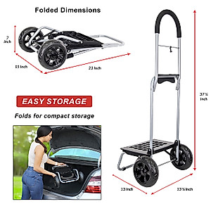 dbest products Trolley Dolly MM, Black Handtruck Cart Hardware Garden Utility