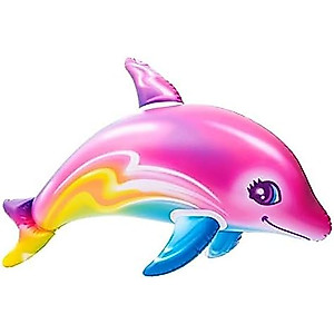 Colorful Rainbow Dolphin Inflates | 3 Pc Set | 36 Inch | Inflatable Pool Toys and Decorations