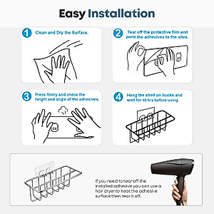 KESOL Adhesive Kitchen Sink Sponge Holder + Dish Cloth Hanger + Soap Holder, 2-in-1 Kitchen Sink Caddy, 304 Stainless Steel Rust Proof, Water Proof, No Drilling (Silver)