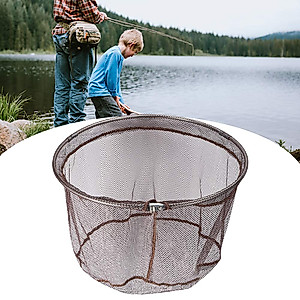 Worii 40Cm Strong Support Fishing Net Head, Fishing Gear Accessory, for Fishing Tackle Shop Fishing Enthusiasts Sea Fishing Wild Fishing