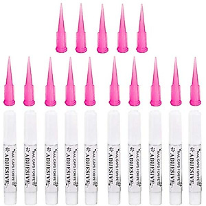 VICTHY 10pcs Special Pet Nail Adhesive Glues & 15pcs Applicator Tips for Dog or Cat Nail Caps