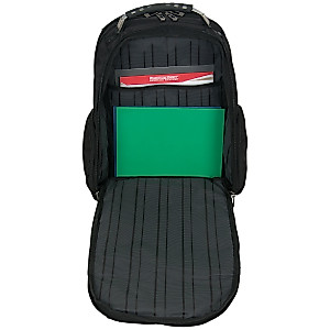 HERITAGE TRAVELWARE Travelier Dual Compartment Checkpoint-Friendly 17" Laptop Business Backpack, Black, One Size