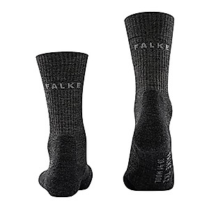 FALKE Men's TK2 Explore Wool Hiking Socks, Mid Calf, Medium Padding, Athletic Sock, Breathable Quick Dry, Merino Wool, Grey (Smog 3150), 6.5-8.5, 1 Pair
