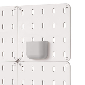 iDesign Cade BPA-Free Plastic Modular Hanging Pegboard Organizer Storage Bin, 5.04" x 3.04" x 4", Gray