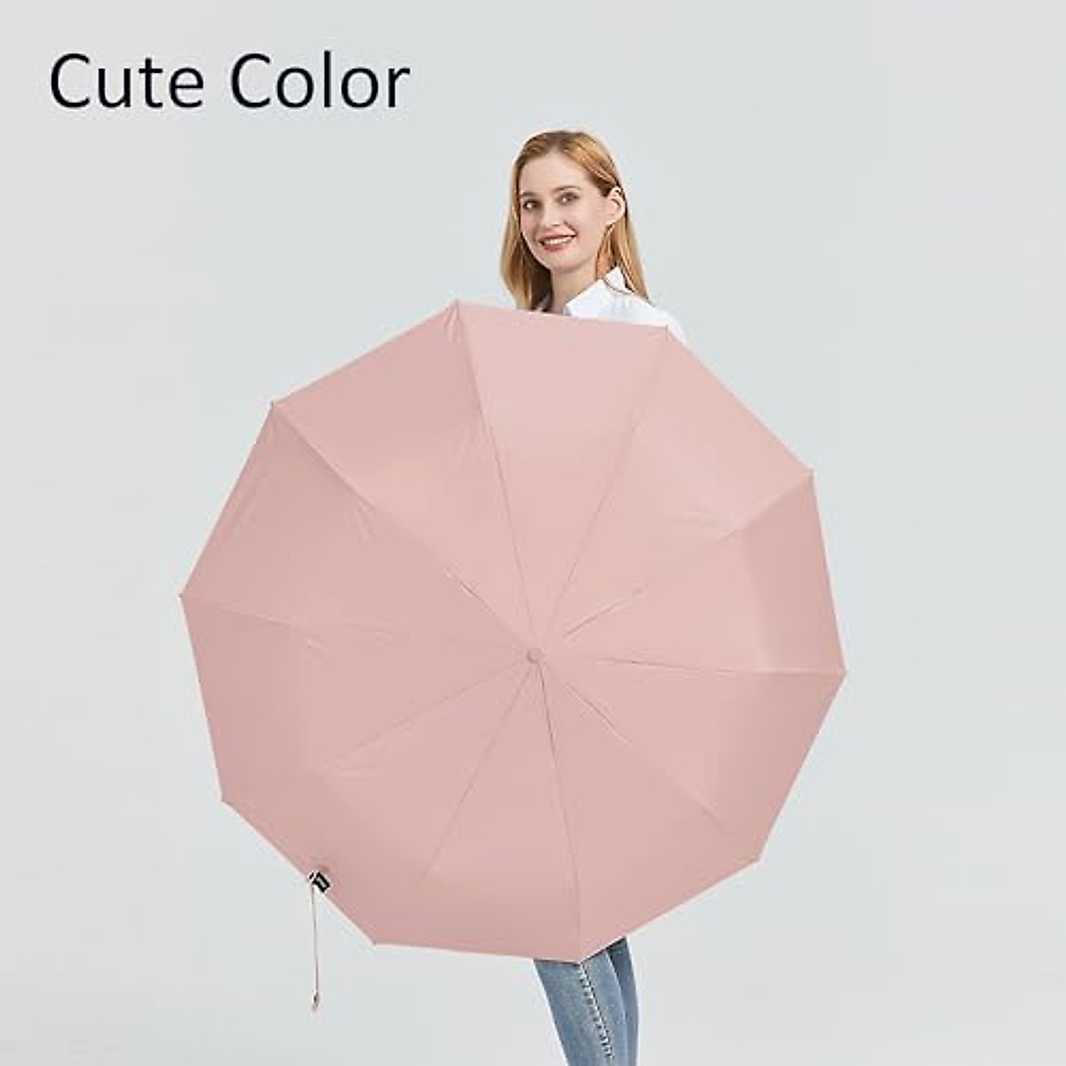 BAODINI Umberlla for Rain and Sun Protection-UV Block Windproof Compact Medium Umbrella for Car, Backpack