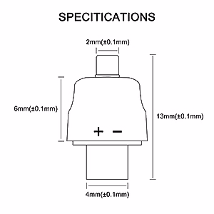 OKCSC 0.78/0.75 Dual Pin Cable to MMCX Male Adaptor Work for 0.78/0.75 2 Pin Cable Connected with Shure se215 se315 SE535 846 425 to DITA Project 71 to FiiO FH1F9 F9PRO to JVC HA-FX850 Black