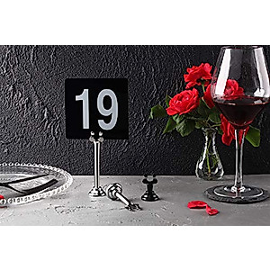 New Star Foodservice 27747 Triton/Ring-Clip Number Holder/Number Stand/Place Card Holder, Set of 12, 1.5-Inch, Black