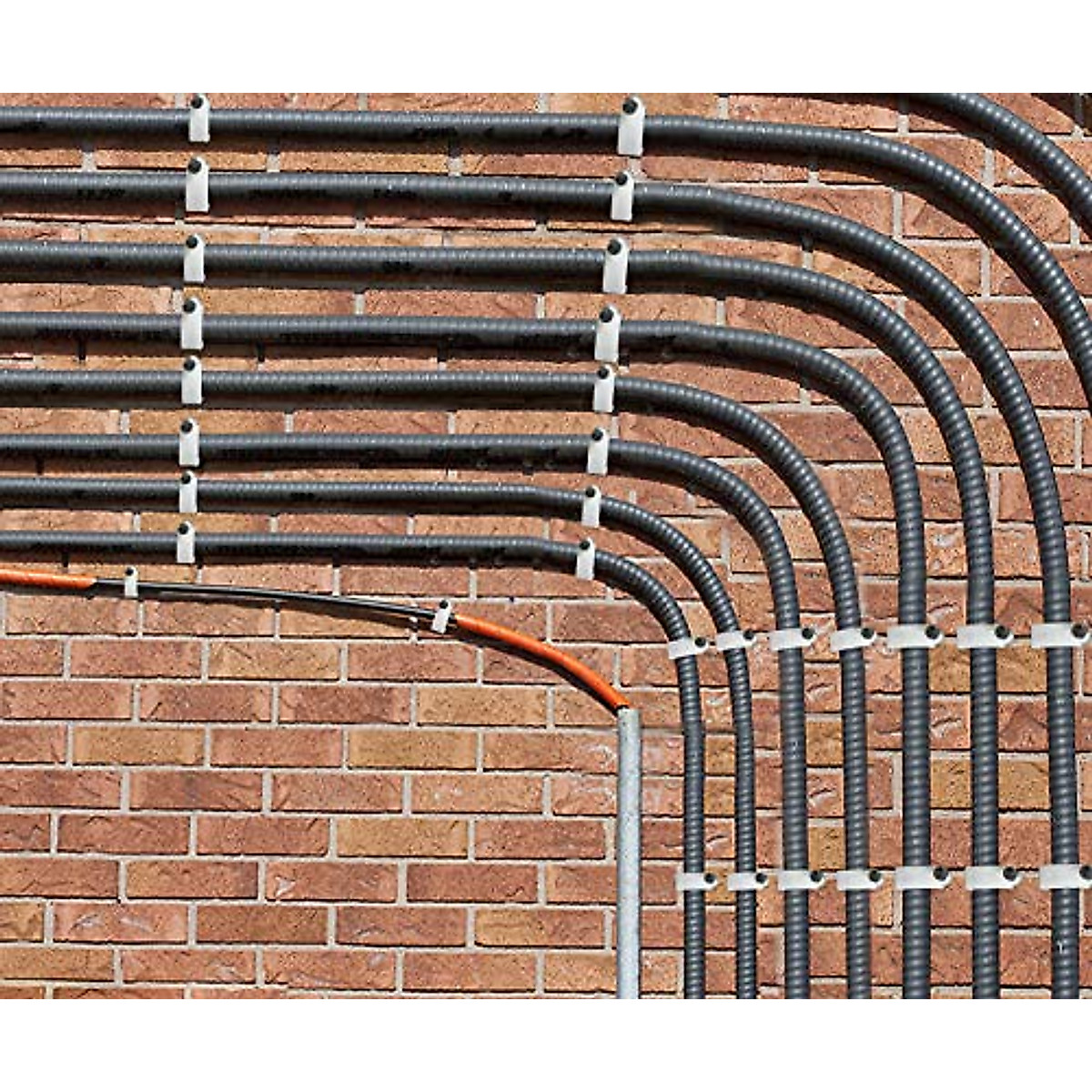 Attmu 500 Pack Cable Clips White Cable Wire Clips ​Management with Steel Nails 4mm 6mm 8mm 10mm 12mm Ethernet Cable Nails Round Cable Wire Tacks for Cat6 Rg6, Rg59, Rj45 Cable, White