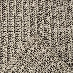 Chanasya Chunky Knit Fluffy Sage Green Throw Blanket - Contemporary Textured Super Soft Warm Cozy Plush Lightweight Acrylic Knitted Blanket for Couch Bed Sofa Chair Cover Living Bed Room - Sage