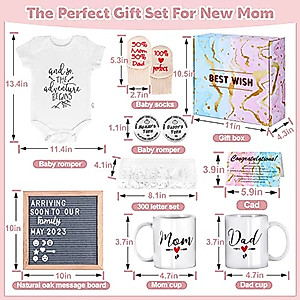 LIAVOEIZ Gift for New Parents-New Mom Gifts for Women- Announcements Pregnancy Gifts for First Time Moms, Gender Reveal Gifts for New Parents Mom and Dad Mugs