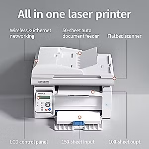 Pantum M6552NW Laser Printer All in One, Print Scan Copy with Mobile Printing and Auto Document Feeder, Monochrome Laser Printer, Speed up to 23 ppm