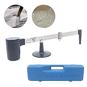 Mud Hydrometer Gravity Balance Scale Liquid Densimeter Double Scales Accurate Clear Mud Scale 0.01g/cm³ 0.1lb/gal for Liquid Density Analysis Weight Measurement at Road Construction Site Laboratory