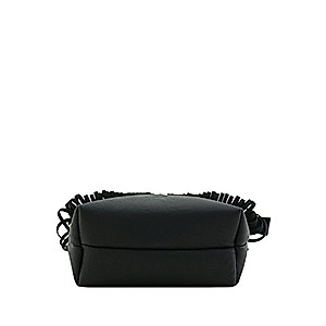 FashionPuzzle Small Fringe Crossbody Bag with Wrist Strap (Black)