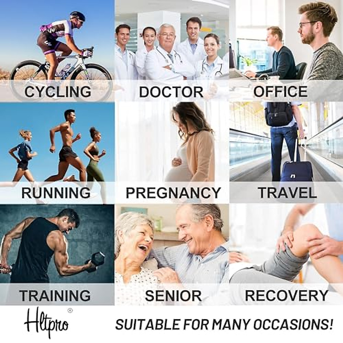 4 Pairs Compression Socks for Women & Men - Best Support for Medical, Circulation, Nurses, Running, Travel