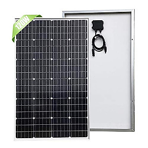 120 Watt Monocrystalline 12V Solar Panel High Efficiency Mono Module RV Marine Boat Off Grid (1pc(120W))