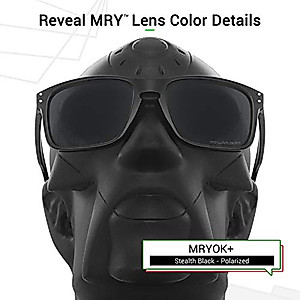 Mryok+ Polarized Replacement Lenses for Oakley Crankshaft OO9239 - Stealth Black