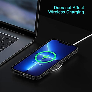 memumi 𝟮𝟬𝟮𝟮 𝐍𝐄𝐖 Real Carbon Fiber Case for iPhone 13 Pro Max, Sturdy Durable Carbon 0.5 mm Thin Cover for iPhone 13 Pro Max Aramid Fiber Skin Case with Military-Grade Drop Protection Black