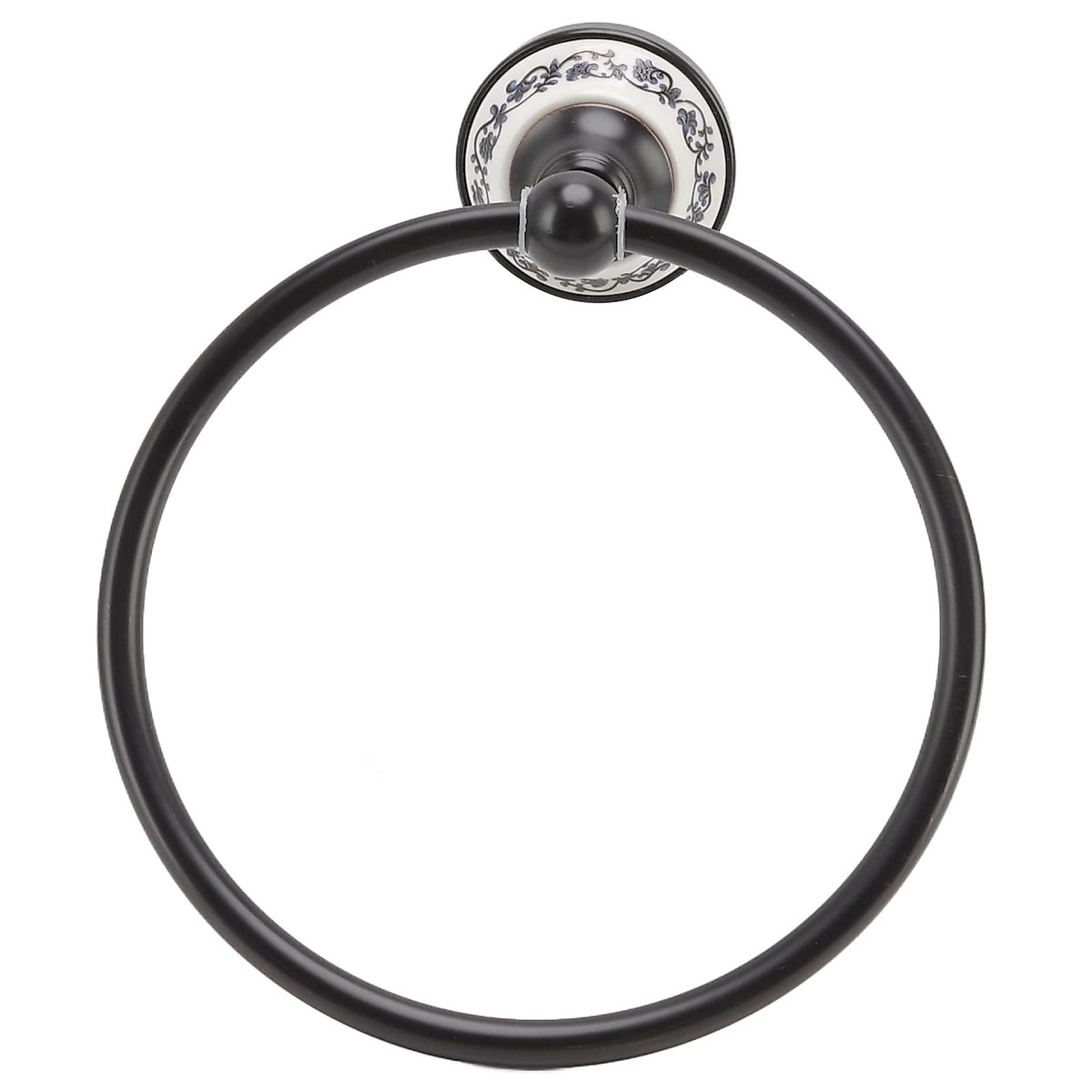 Garhelper Towel Rings for Bathroom Wall, Antique Retro Design Round Towel Holder, Wall Mounted Bath Hand Towel Rack, Rail Bathroom Hardware Classical Ancient Hardware for Bathroom Kitchen Wall Door