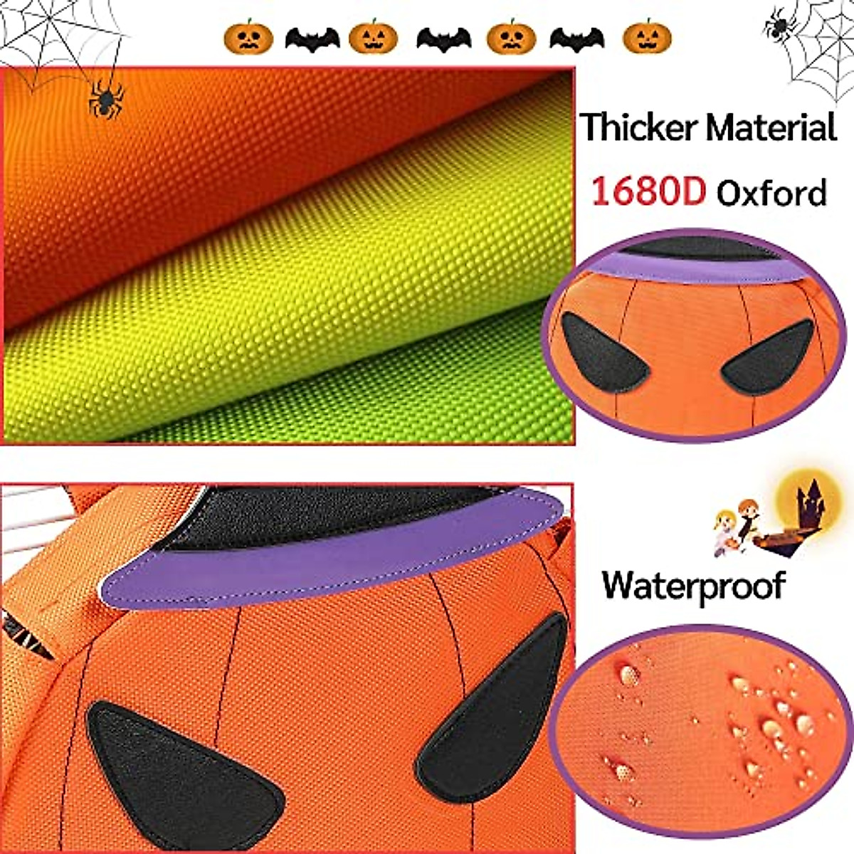 JanYoo Rabbit Hay Feeder Halloween Guinea Pig Accessories Hay Bag Hanging Rack for Small Animal Chinchilla(Pumpkin)